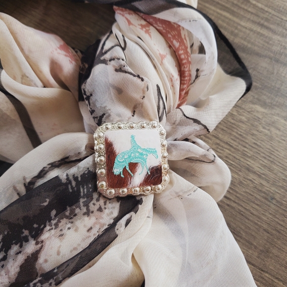 Hand Crafted | Accessories | Unique Scarf Slidescarf Slide Bling Concho ...